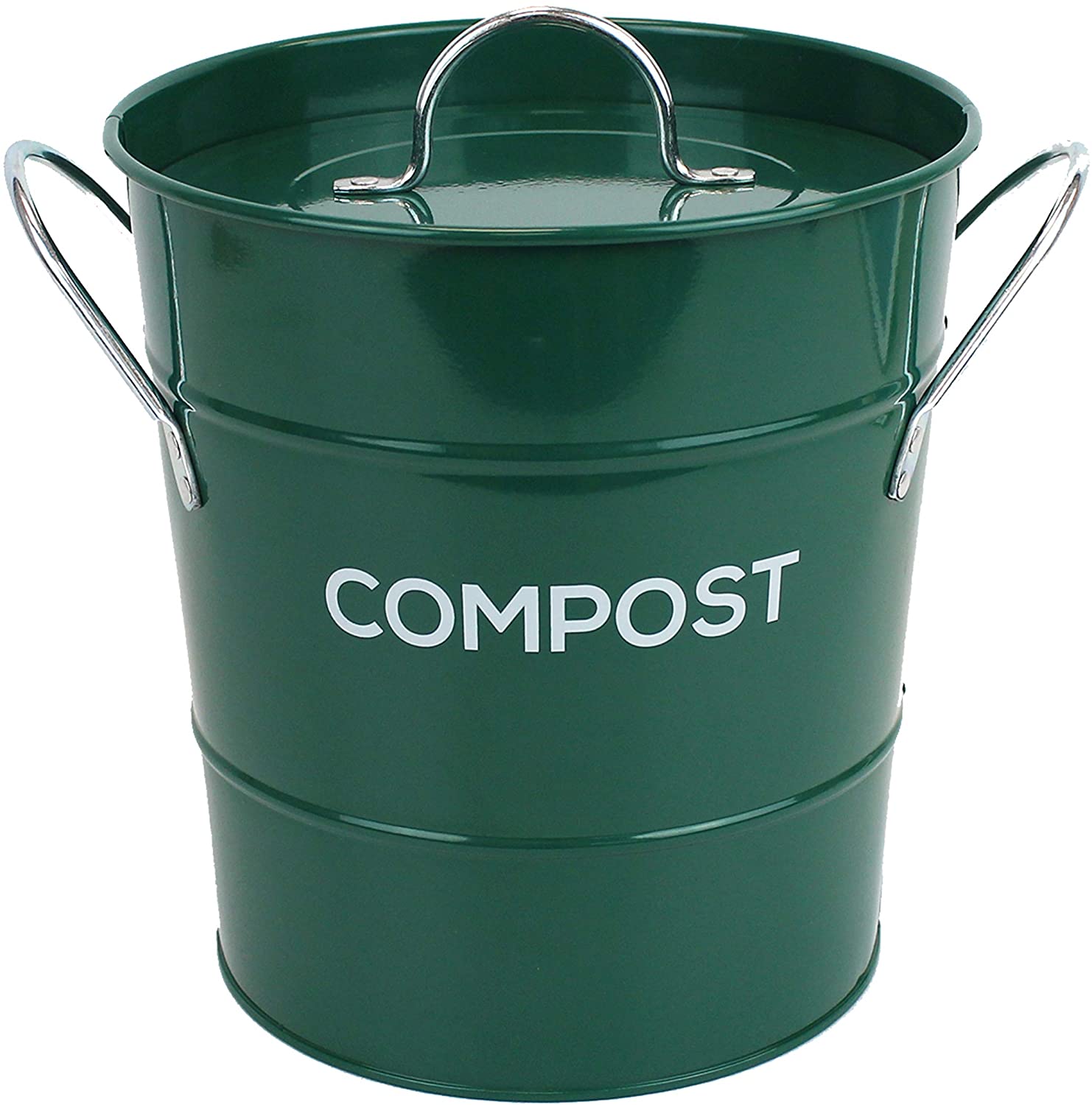 Black Metal Kitchen Compost Caddy – Composting Bin for Food Waste ...
