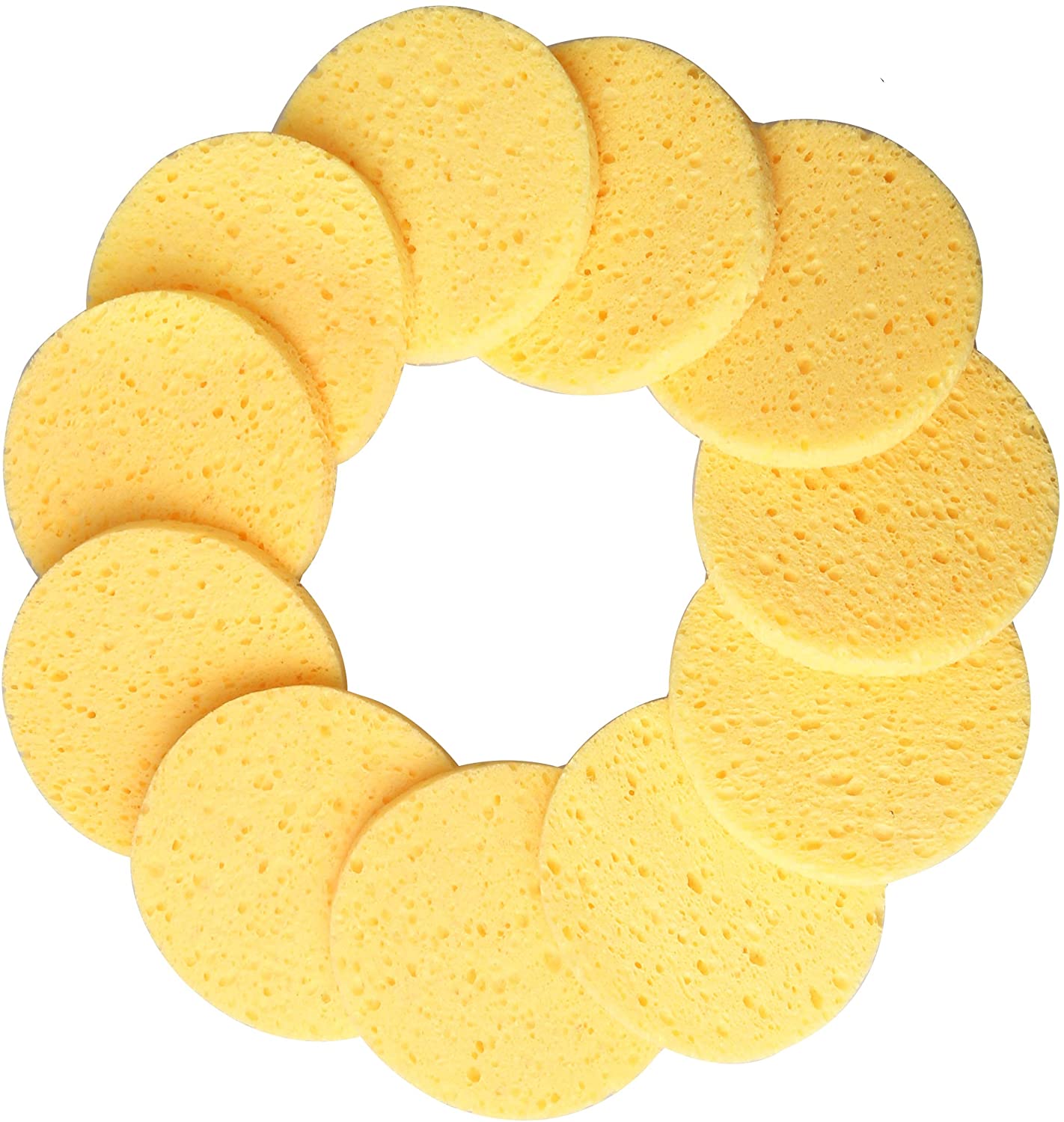 kuou 50 Pcs Facial Sponge,Wash Face Sponge Cellulose Compress Face ...