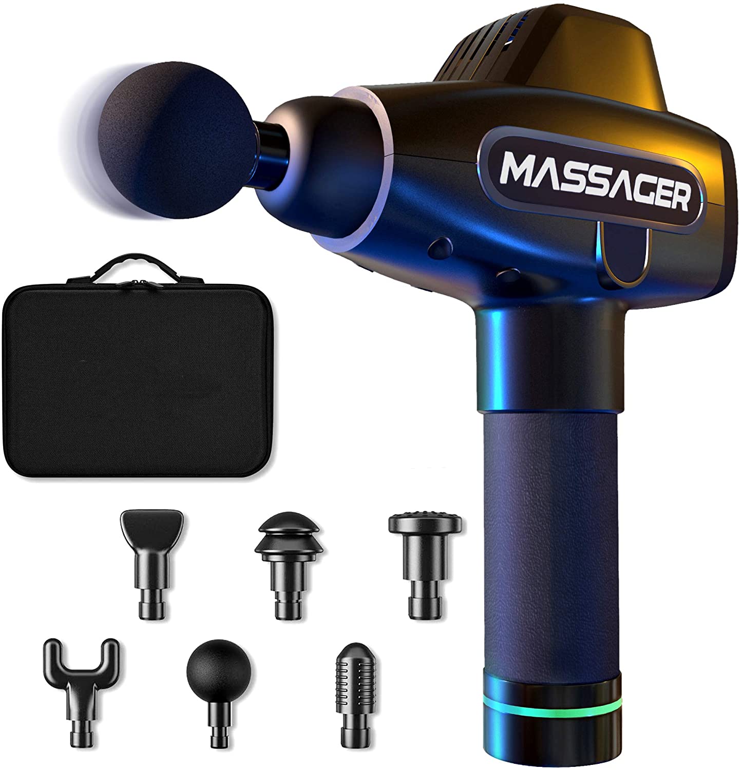 SYOSIN Massage Gun, Ultra-Quiet Handheld Deep Tissue Muscle Massager ...