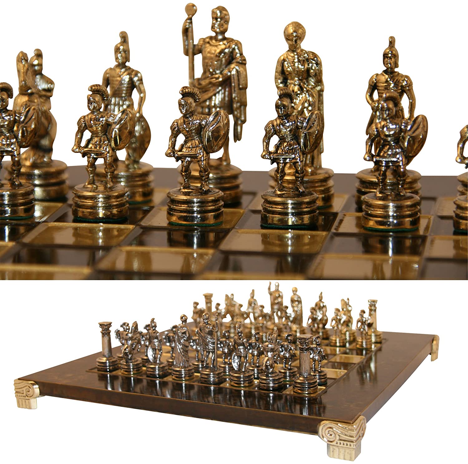 Uber Games Greek Roman Chess Set | Classic Character Chess Set | Chess ...