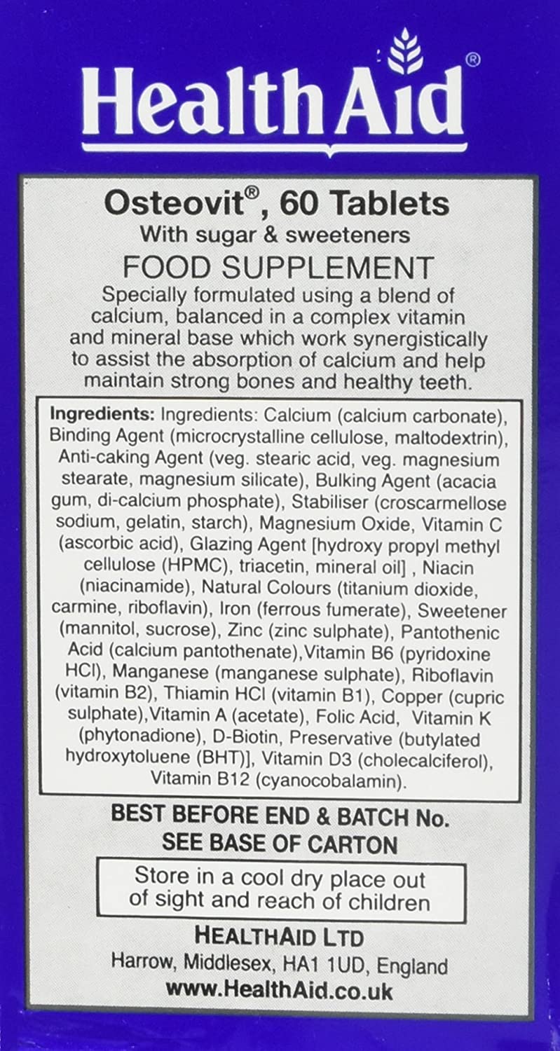 HealthAid Osteovit – Calcium, Vitamin D – 60 Tablets – BigaMart