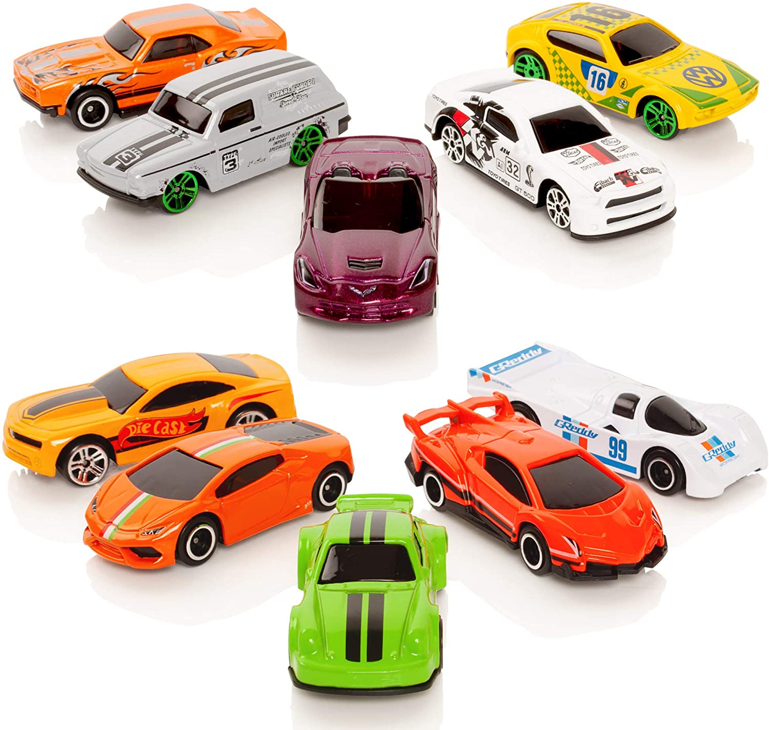 Wheelz Diecast 20 Piece Die Cast Metal Toy Cars Set – Set of 20 ...