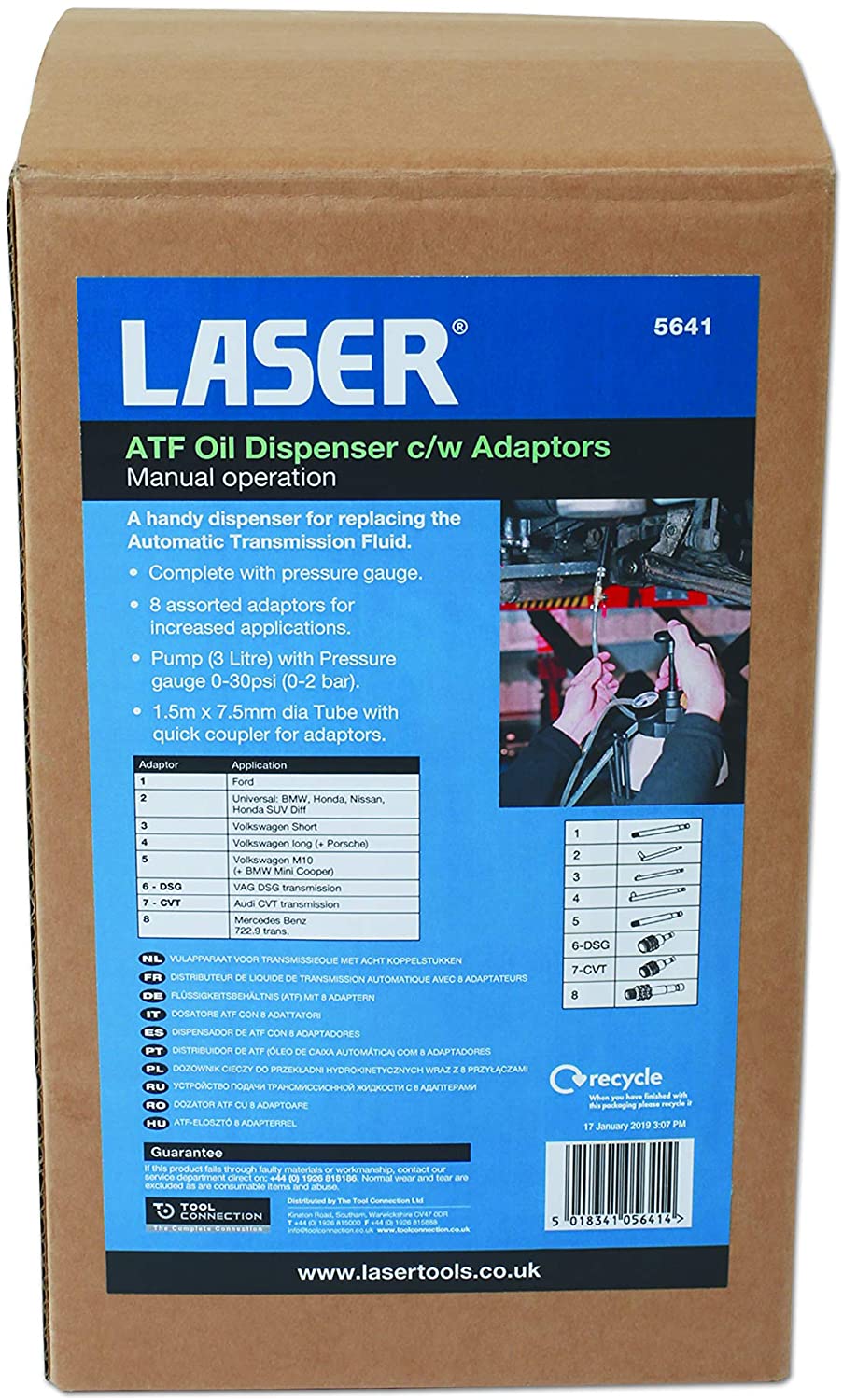 Laser 5641 ATF Oil Dispenser with Adaptors – BigaMart