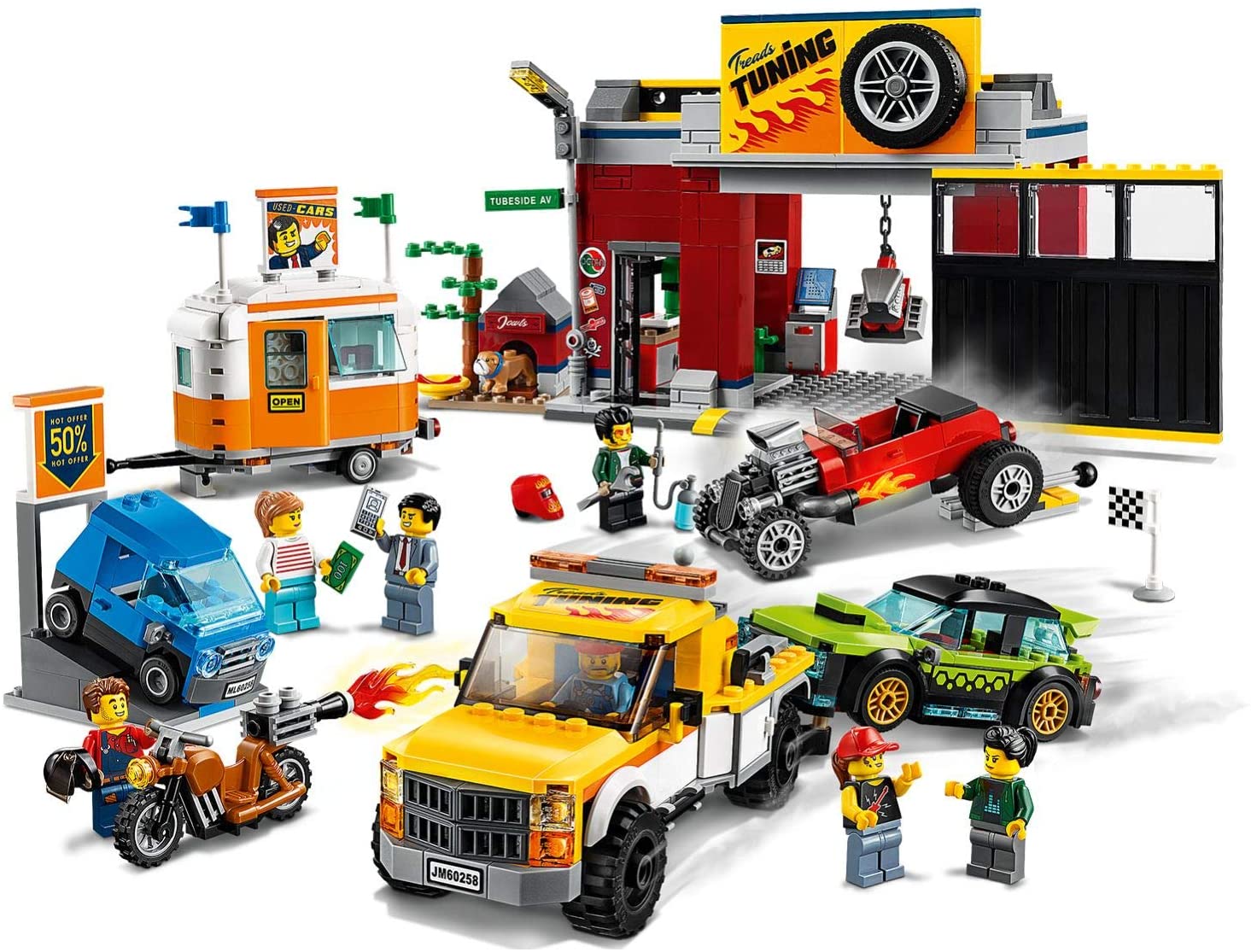 LEGO 60258 City Nitro Wheels Tuning Workshop Building Set with Tow ...