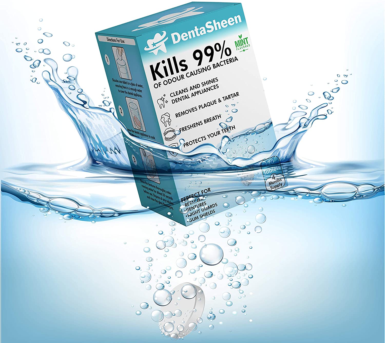 Retainer Cleaning Tablets – 120 Tablets 4 Months Supply – Fresh, Brite ...