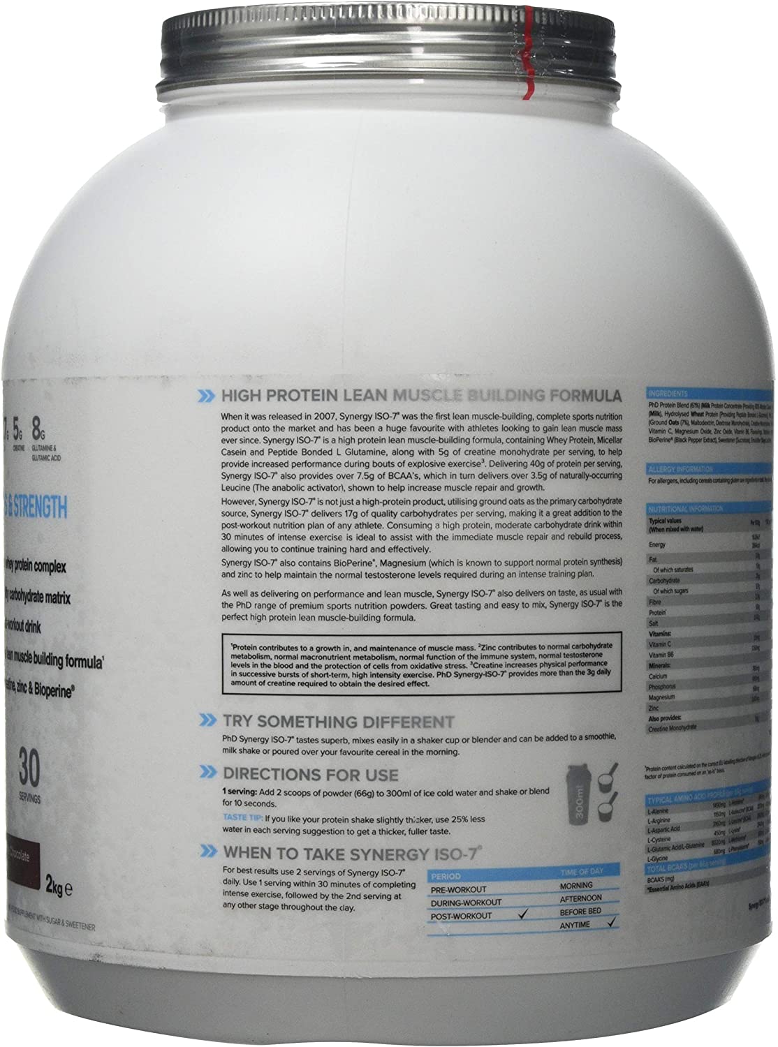 PhD Nutrition Synergy ISO-7, all-in-one premium whey protein powder ...