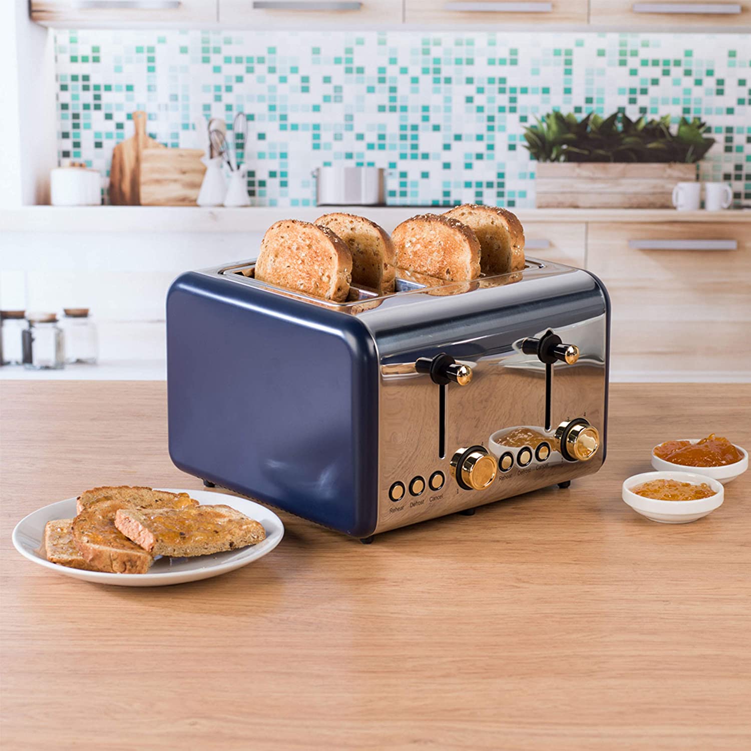 Salter EK3352NG 4-Slice Toaster with Variable Browning & Cool Touch ...