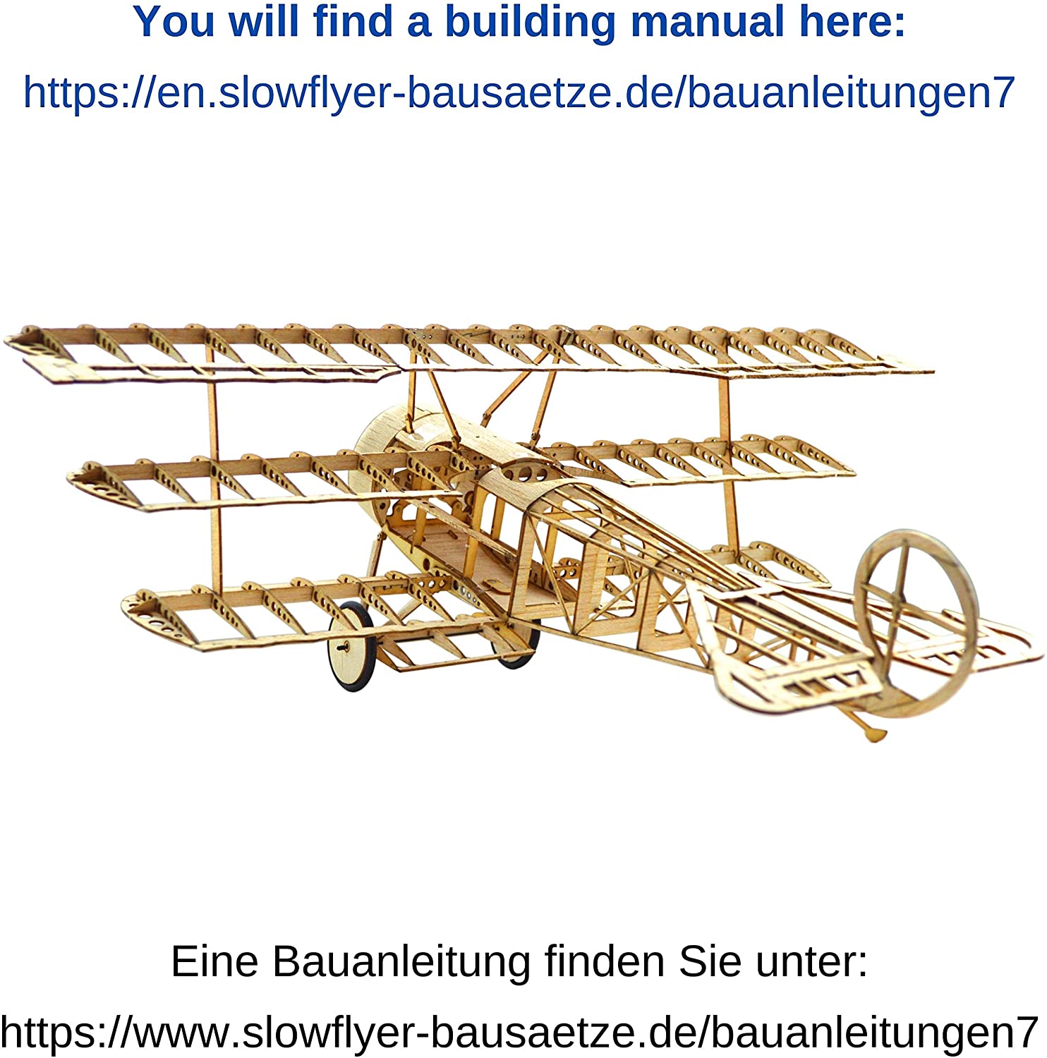 Fokker DR.I Slow Flyer Model Kit, Build Yourself Wooden Airplane Kit ...