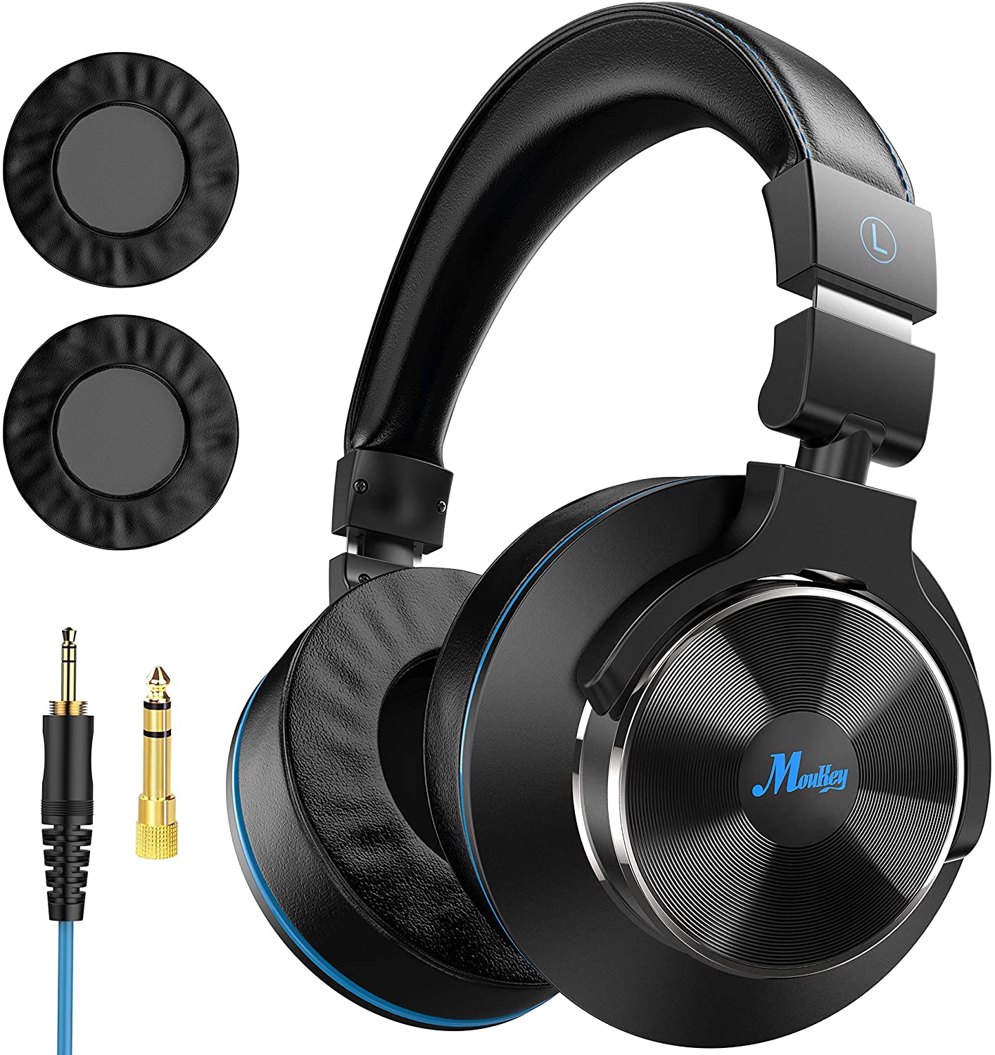 Moukey Over Ear Monitor Headphones, Professional DJ Stereo Studio ...
