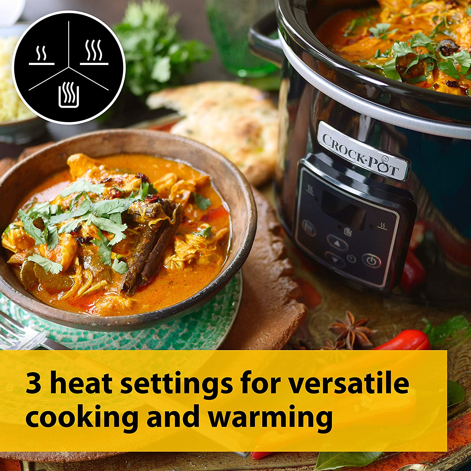 Crock-Pot Electric Slow Cooker | Programmable Digital Display | 2.4 L ...